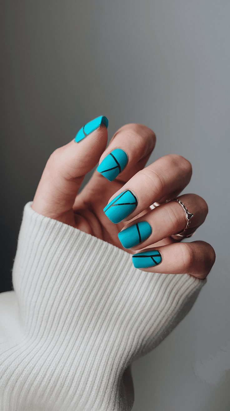 15+ Stunning Short Blue Nails to Instantly Elevate Your Look