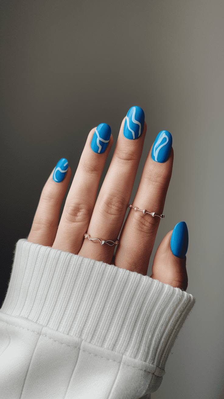 15+ Stunning Short Blue Nails to Instantly Elevate Your Look