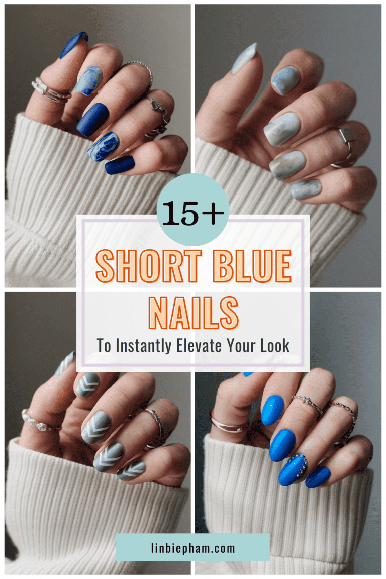 15+ Stunning Short Blue Nails to Instantly Elevate Your Look